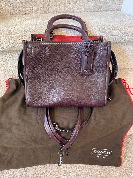 Coach | Bags | Coach 941 Rogue 25 Oxblood Pebbled Leather Bag | Poshmark